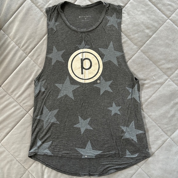 Pure Barre | Tops | Nwt Pure Barre Tank Charcoal W Stars And Circle P ...